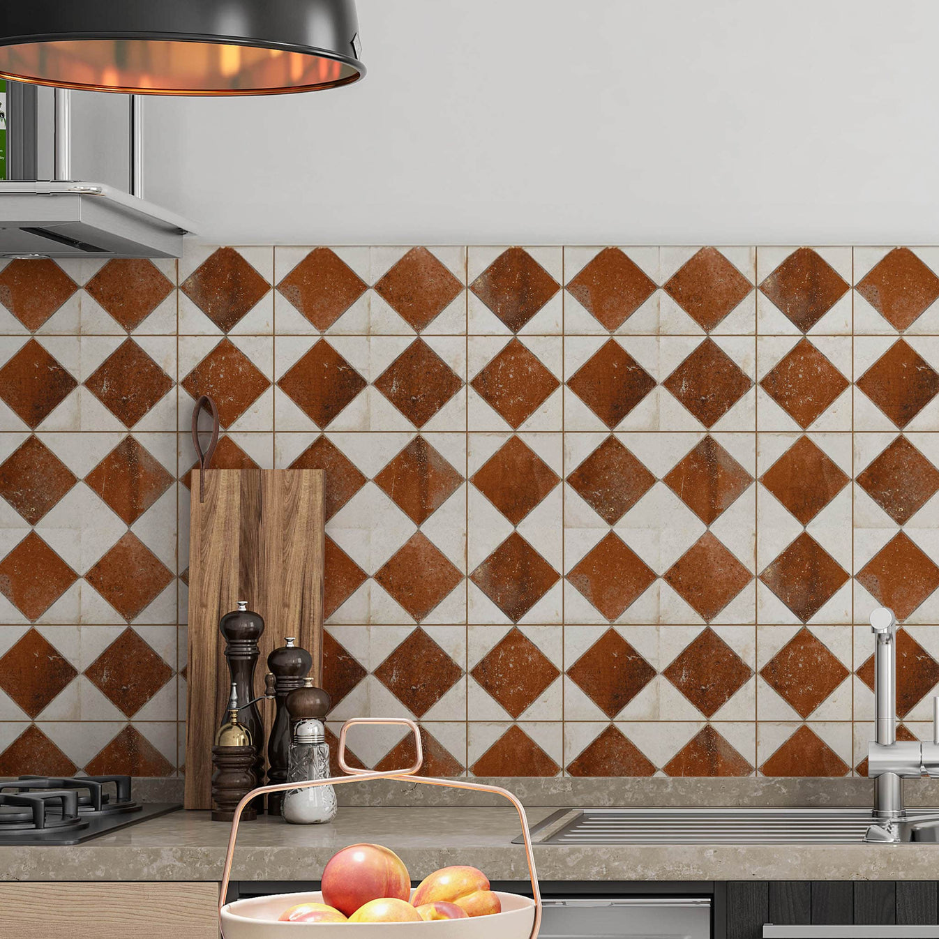 Jewel Terracotta Patterned Wall and Floor Tile – Tiles360