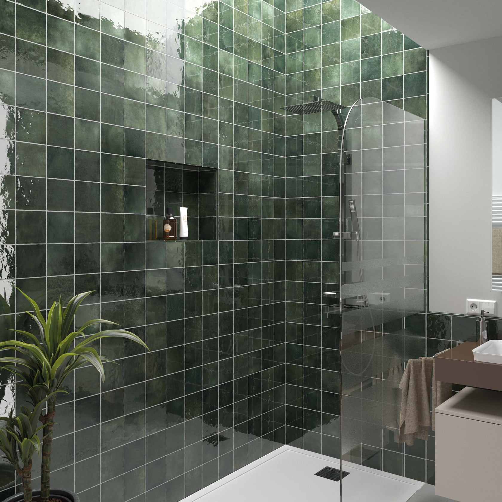 Craft Moss Green Wall Tile – Tiles360