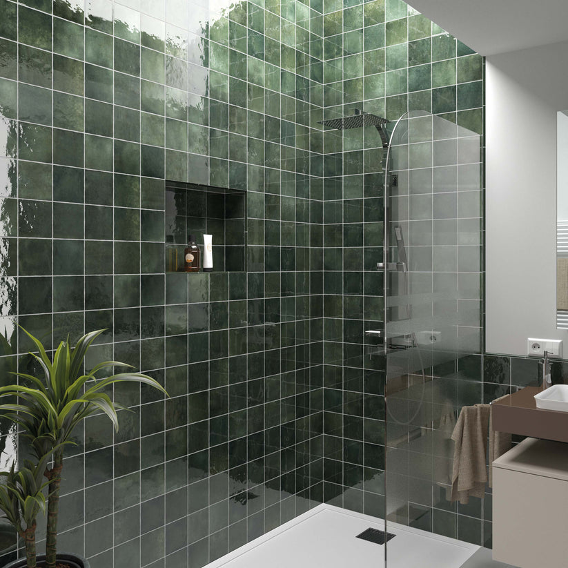 Craft Moss Green Wall Tile – Tiles360