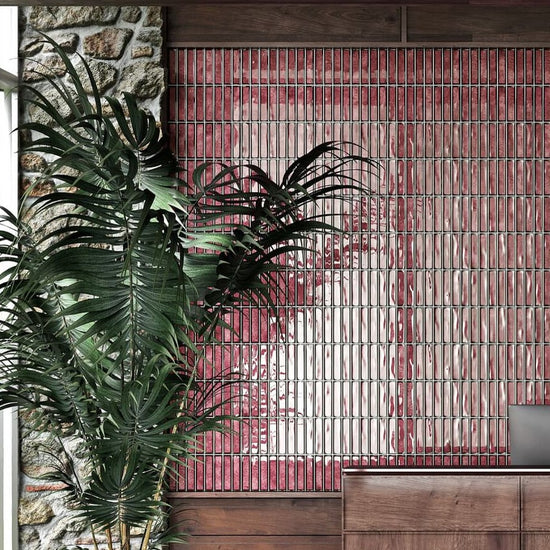 Lotus Red Kit-Kat Ceramic Wall Tile – Tiles360