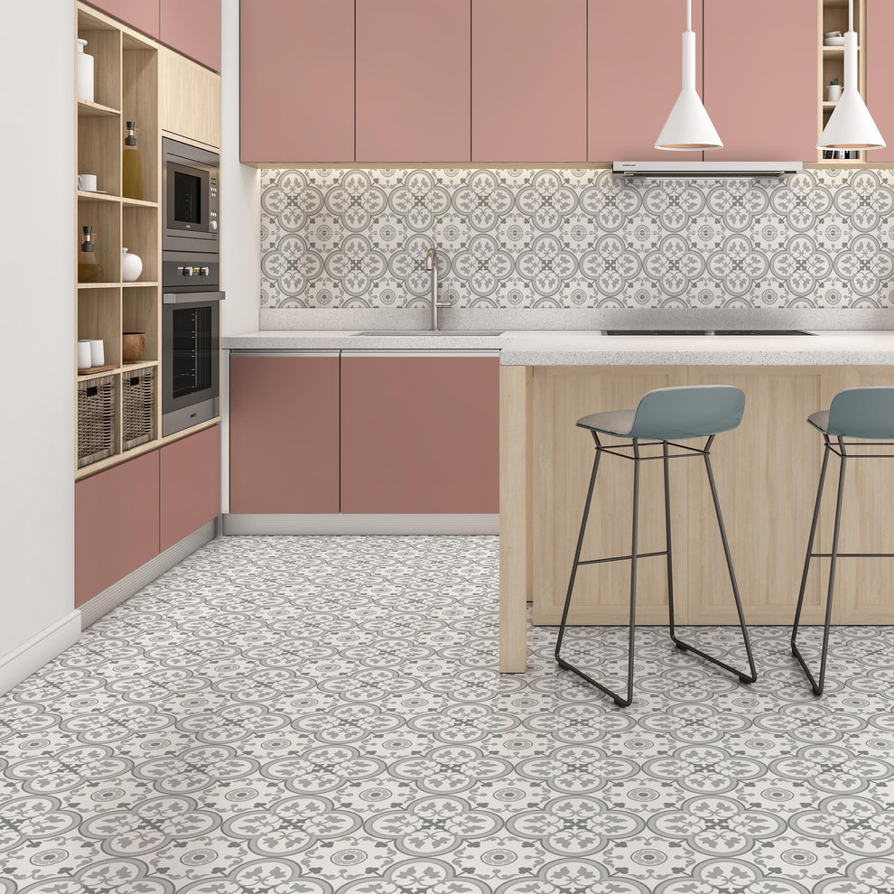 Chichester Grey Victorian Wall and Floor Tile – Tiles360