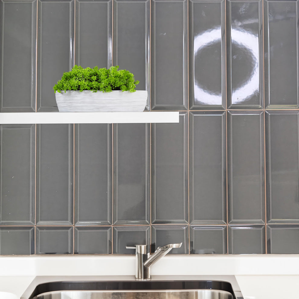 Metro Wall Tile 298mm x 98mm in Dark Grey - Paris Metro Range | Tiles360