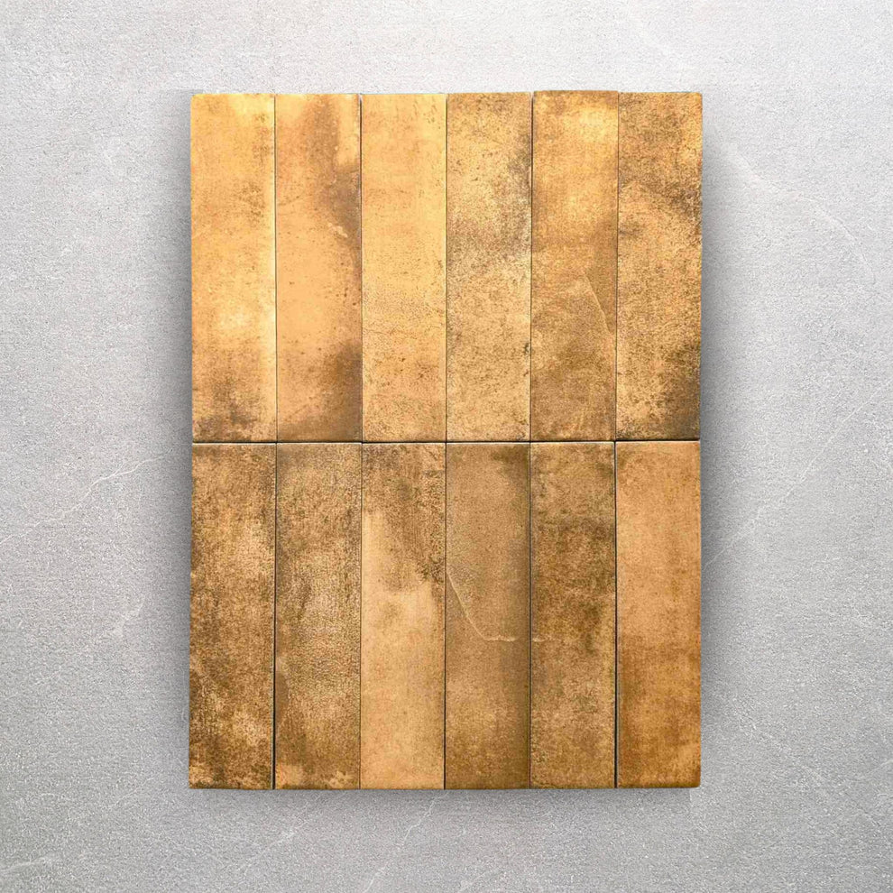 Slim Brick-Shaped Wall Tile in Terracotta Shades - Realm Range |Tiles360