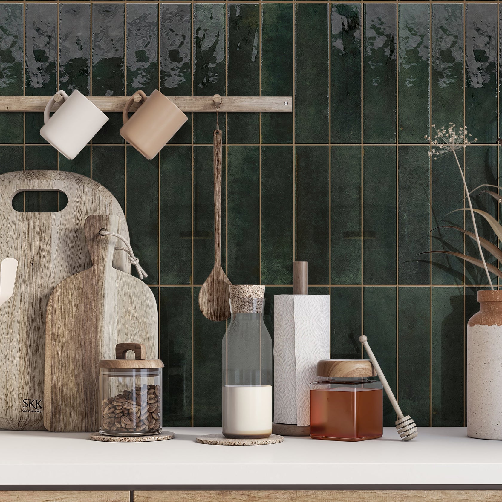 Green Glazed Wall Tile – Handmade Artisan Look | Tiles360