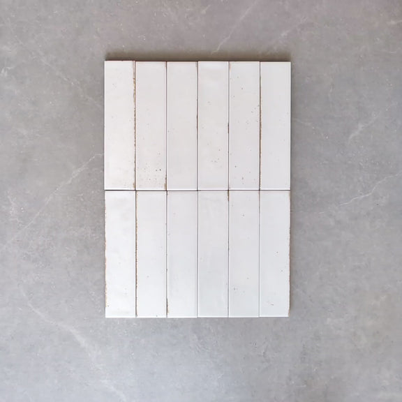 Realm White Slim Brick Wall Tile – Tiles360