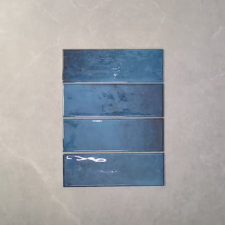 Splash Blue Ceramic Brick Shape Wall Tile – Tiles360