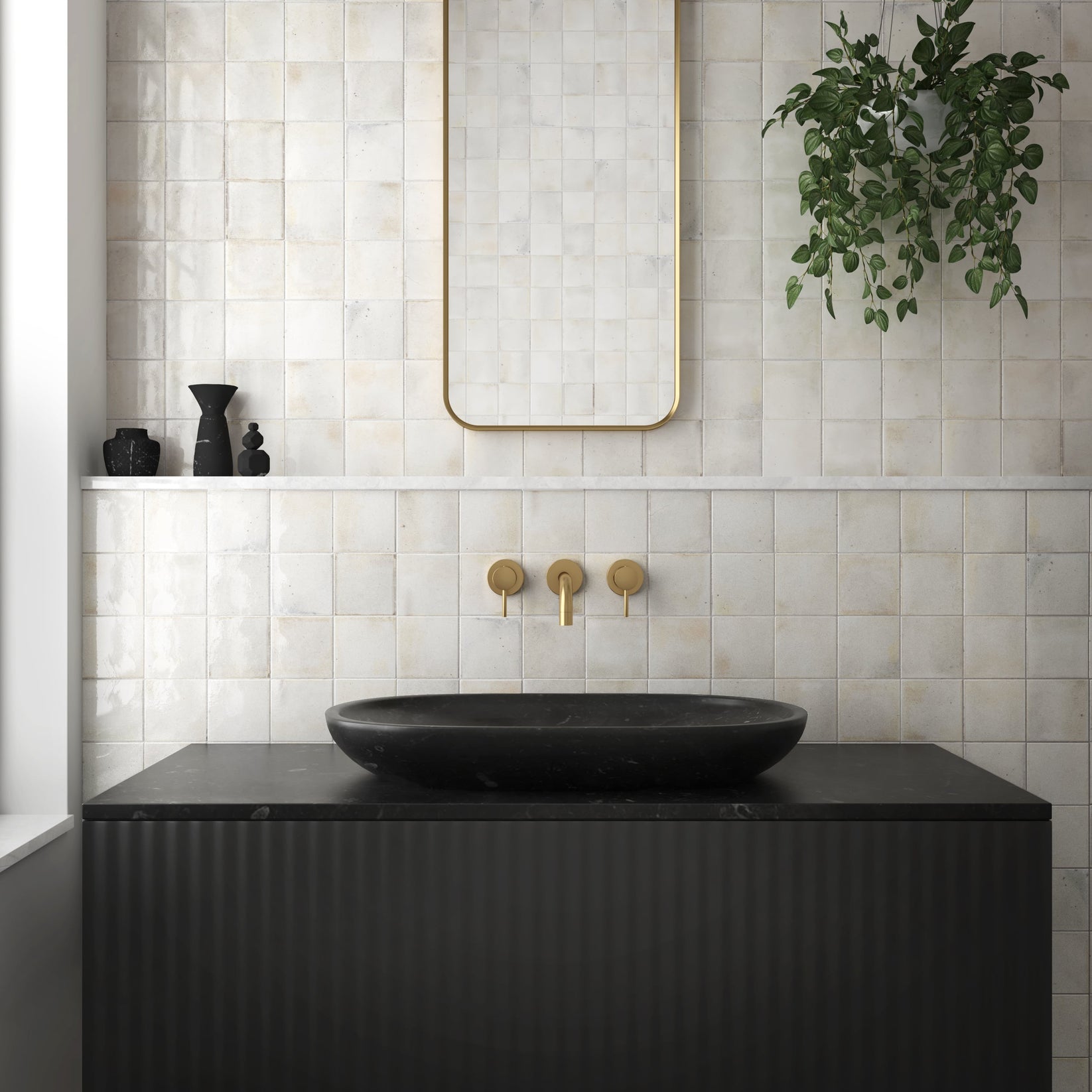 White Ceramic Square Wall Tile Vietnam Range | Tiles360