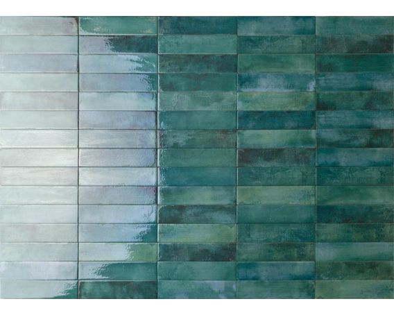 Arizona Sea Green Slim Brick-Shaped Wall Tile |Tiles360