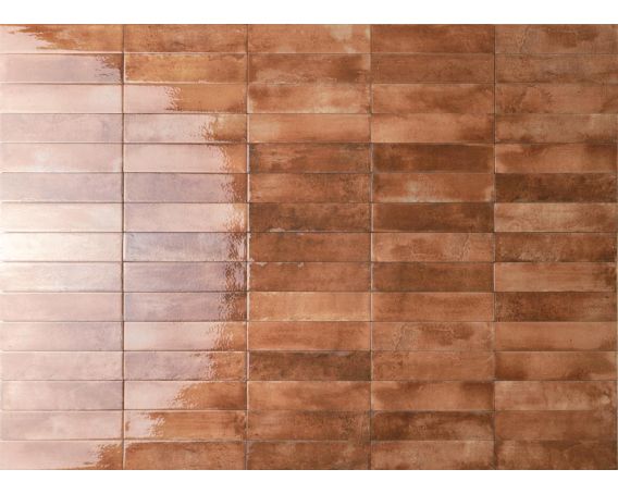 Arizona Terracotta Slim Brick-Shaped Wall Tile |Tiles360