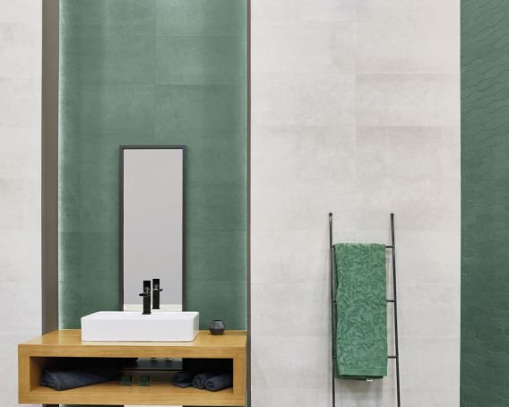 Broadway Green Stone Effect Porcelain Wall Tile |Tiles360