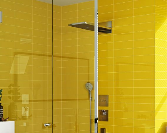 Metro Tiles Flat-Faced Yellow Gloss - Sonic Range | Tiles360