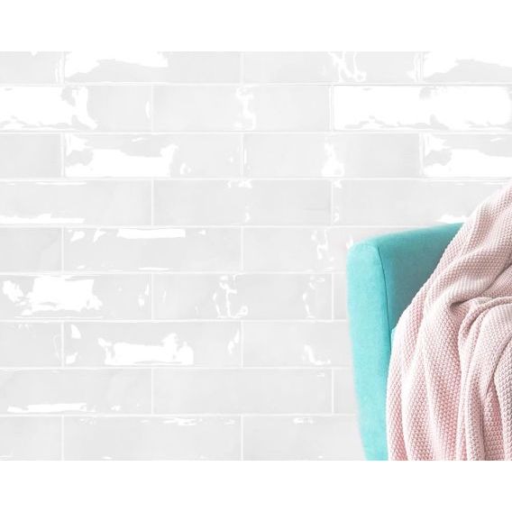 White Brick-Shaped Wall Tiles - Tahiti Range | Tiles360